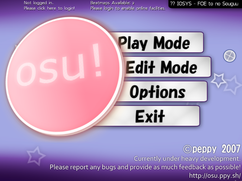 Osekai Snapshots • osu! 2007 (b144)